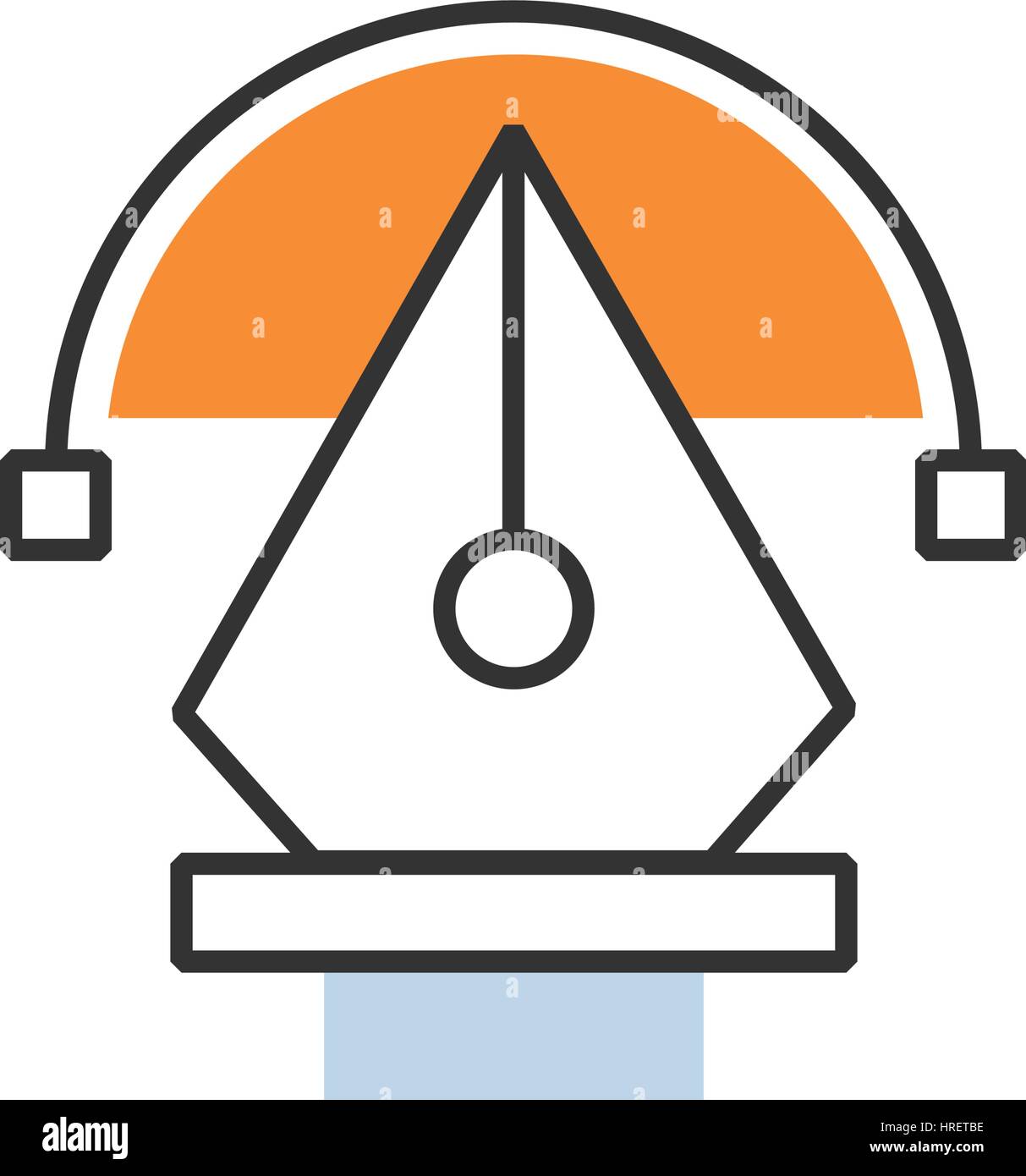 Orange pen tool icon vector Stock Vector Images - Alamy