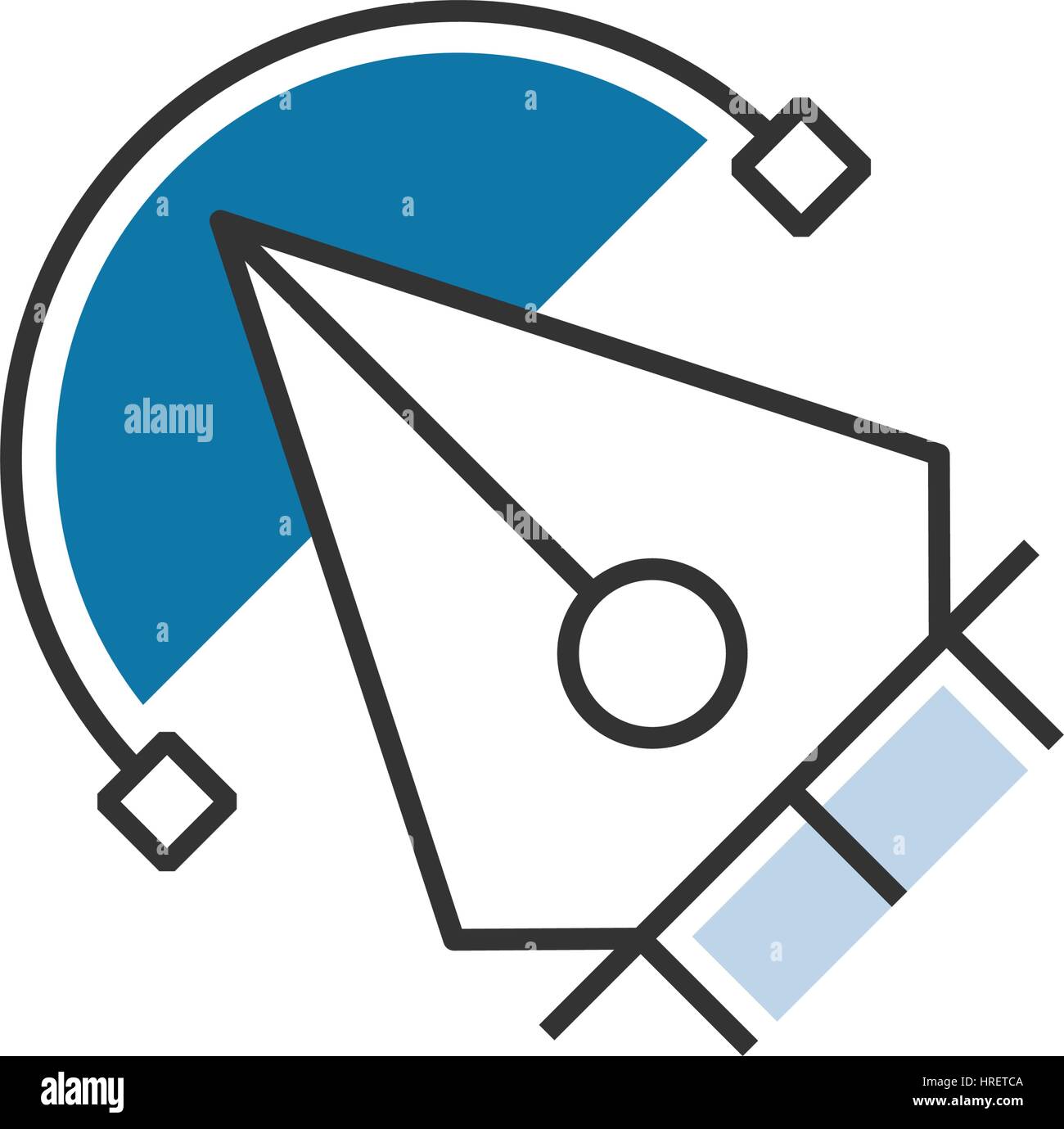 Blue pen tool icon hi-res stock photography and images - Alamy