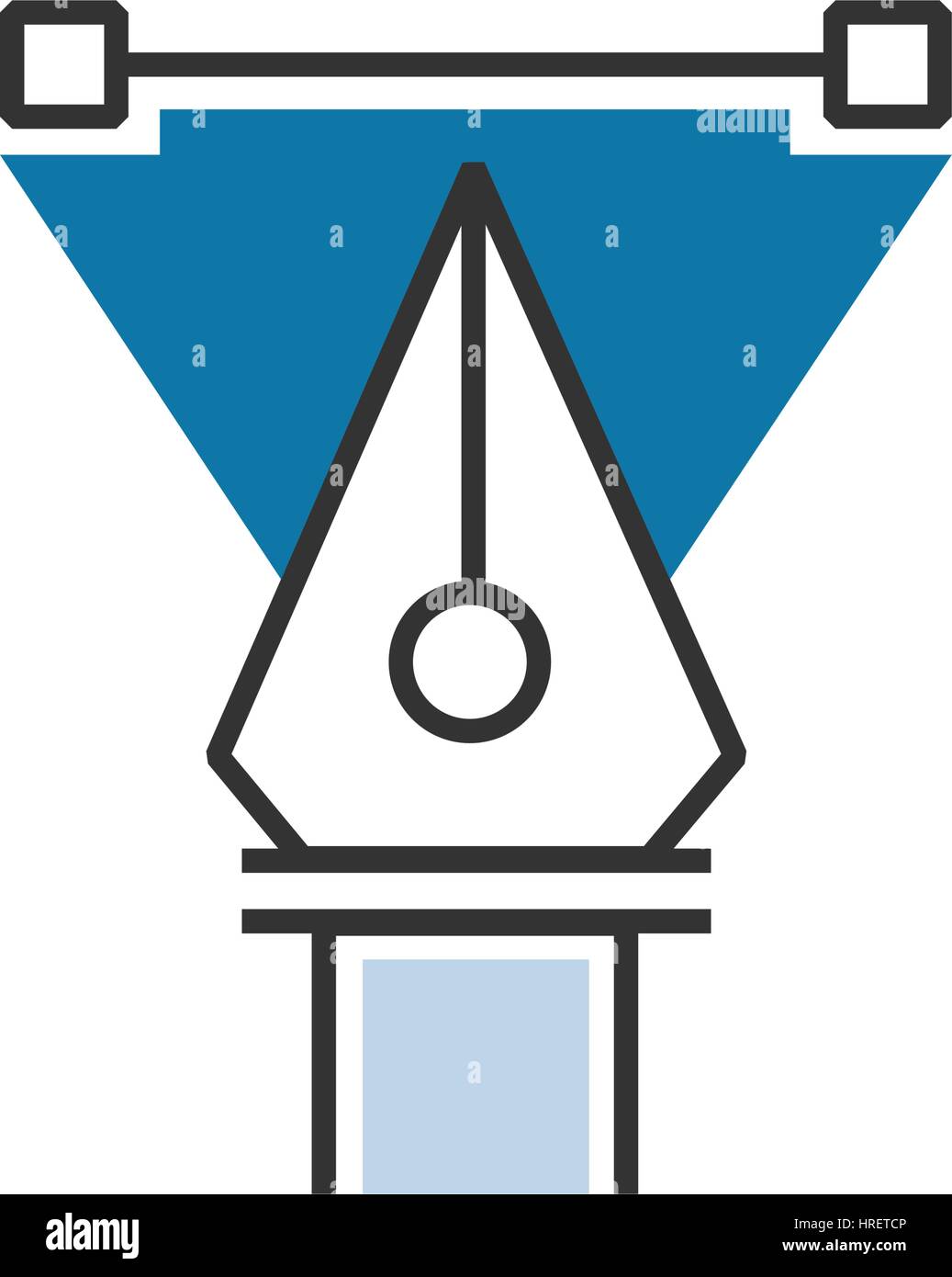 triangle Blue pen tool icon Stock Vector Image & Art - Alamy