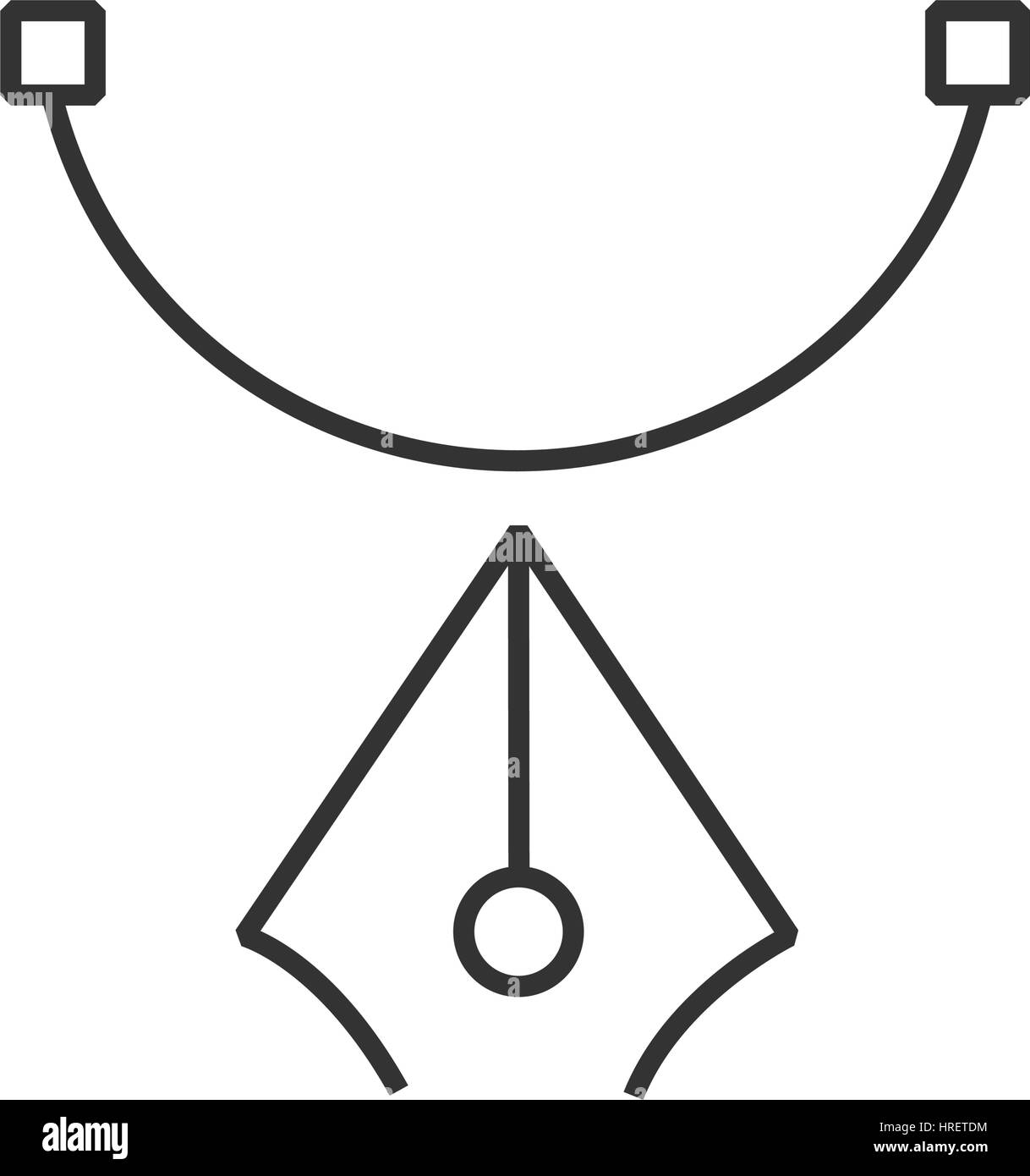Semicircle pen tool icon hi-res stock photography and images - Alamy