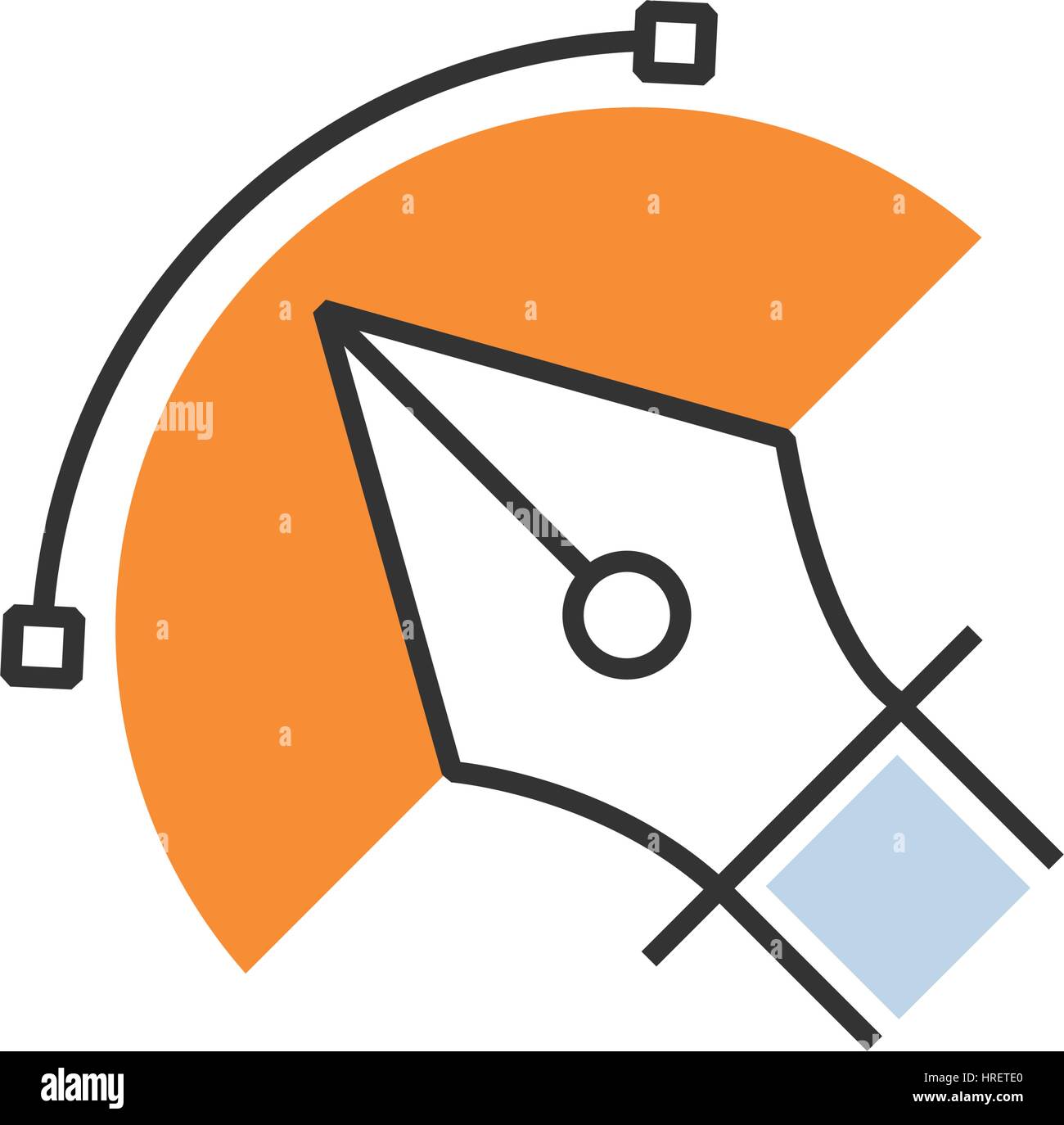 Orange pen Stock Vector Images - Alamy