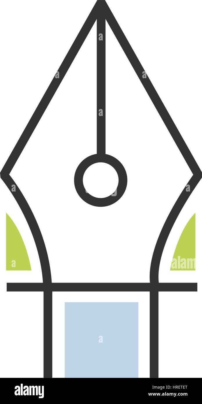 Green pen tool icon line Stock Vector Image & Art - Alamy