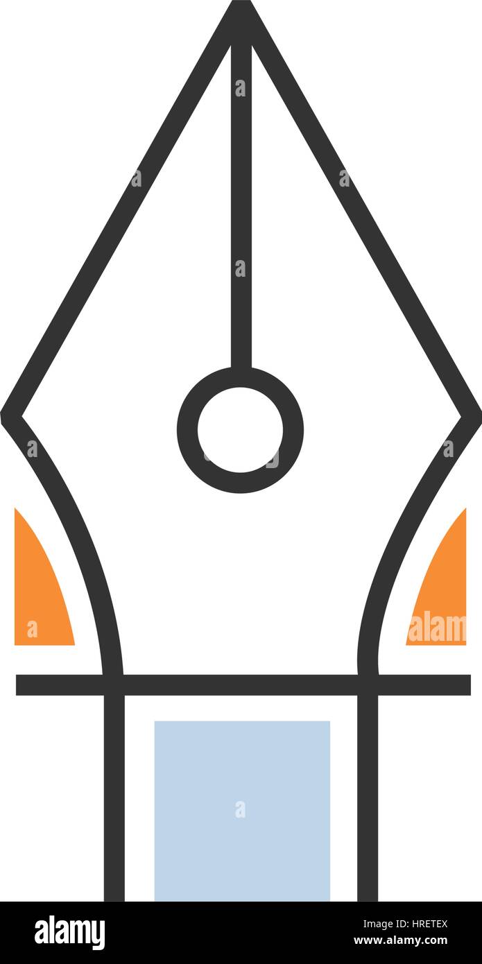 Orange pen tool icon line Stock Vector Image & Art - Alamy