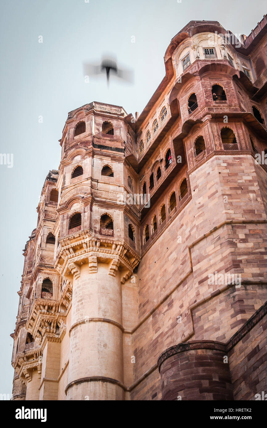 Impressive Fort above blue city Jodhpur in India Stock Photo - Alamy
