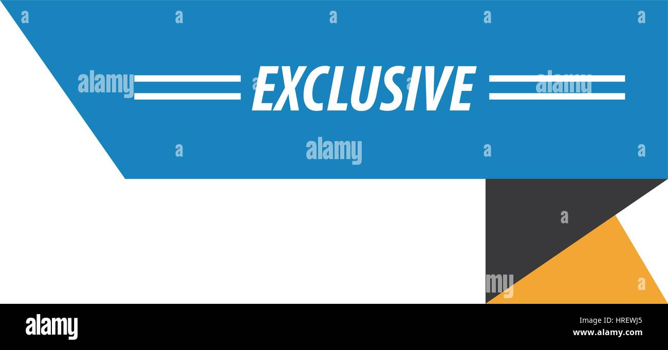 Design Ribbon EXCLUSIVE Blue, yellow, black Stock Vector Image & Art ...