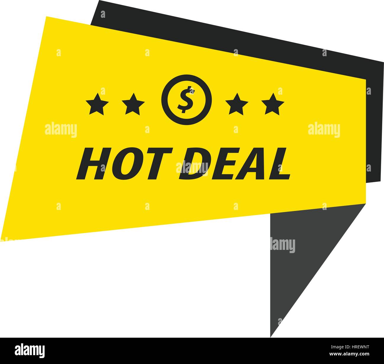 Label Hot Deal black, yellow Stock Vector Image & Art - Alamy