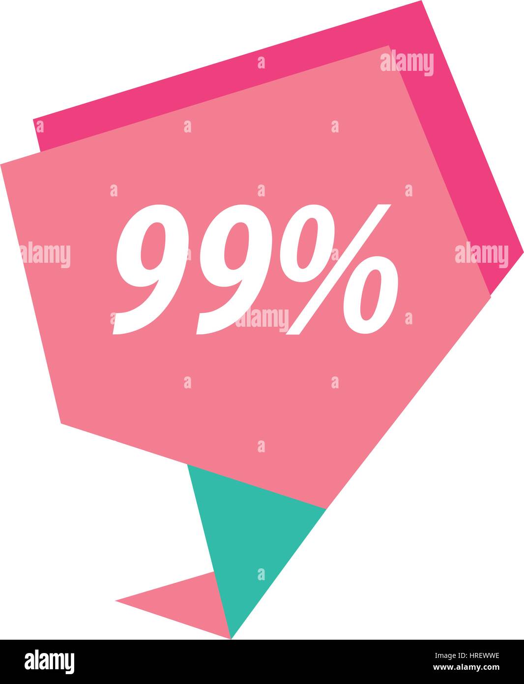 ninety nine percent label pink and green Stock Vector Image & Art - Alamy