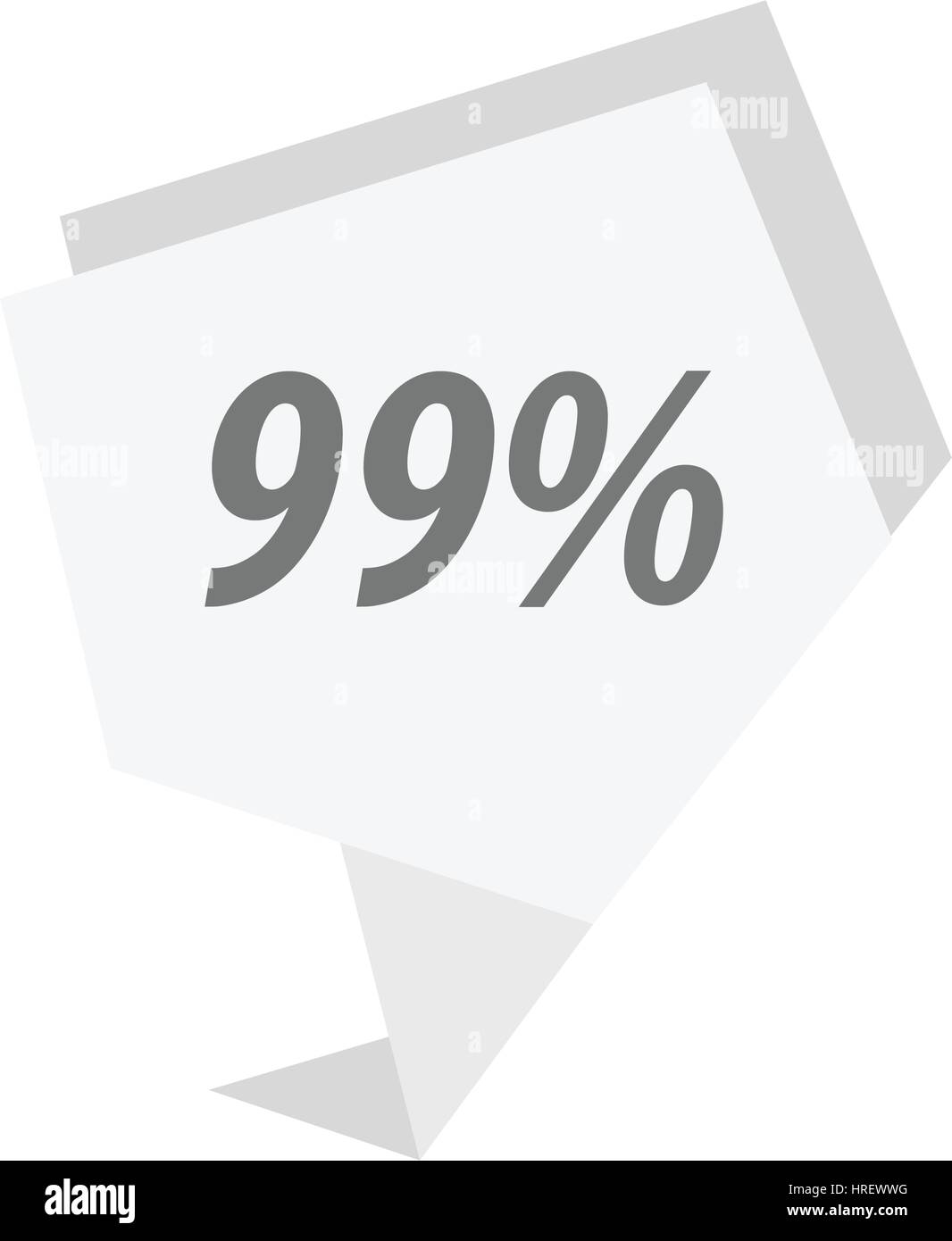 ninety nine percent label White color Stock Vector Image & Art - Alamy