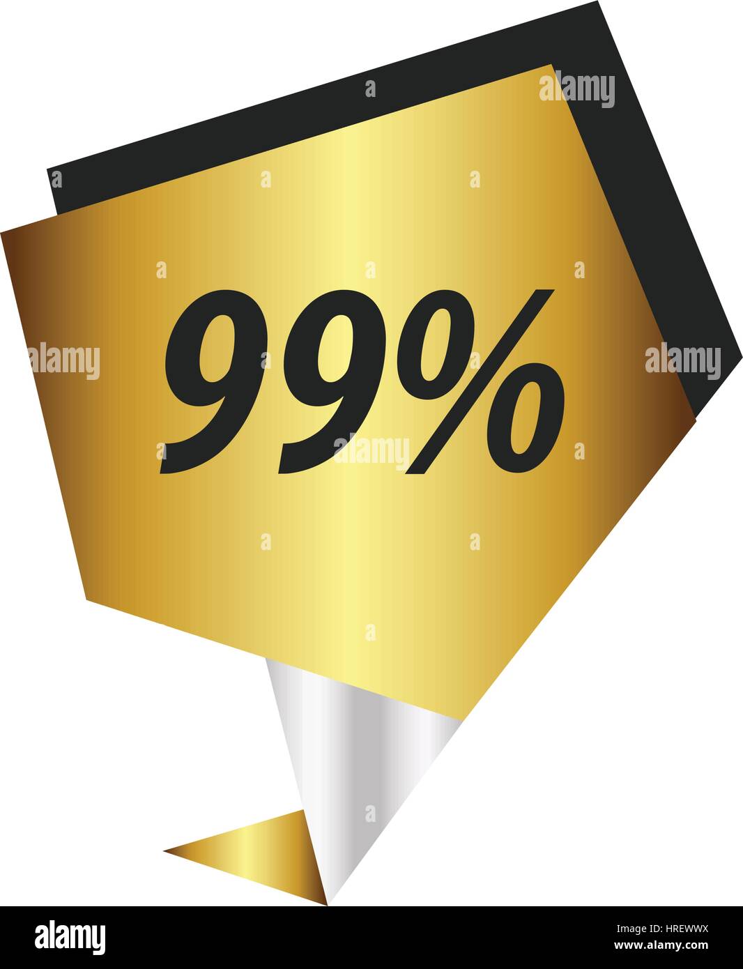 ninety nine percent label Gold, silver Stock Vector Image & Art - Alamy