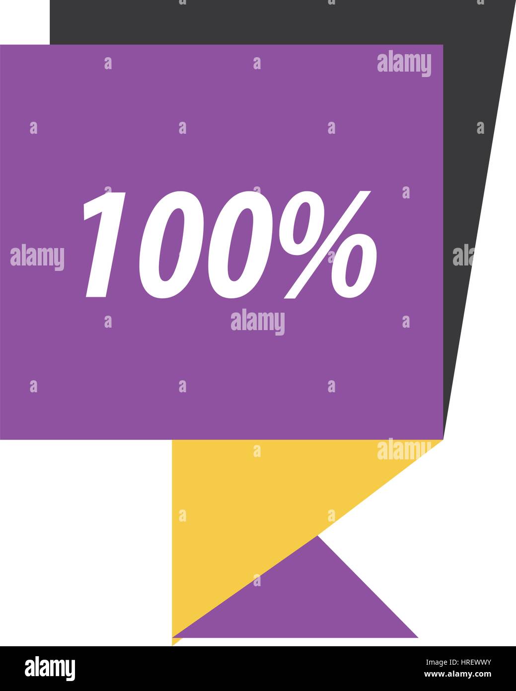 label hundred percent Purple, yellow, black Stock Vector Image & Art ...