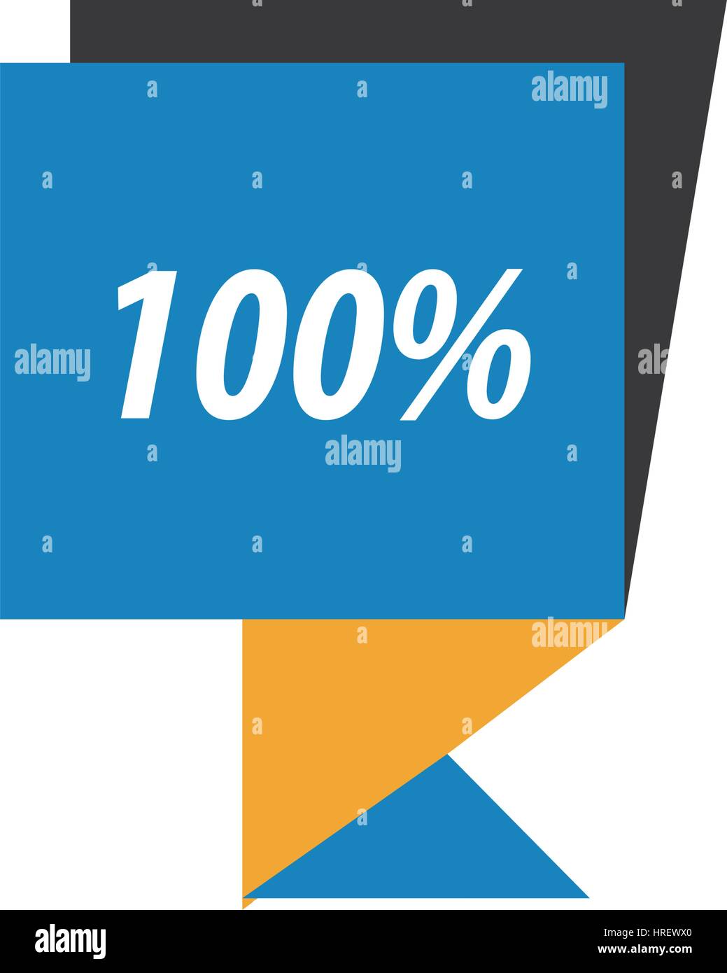 label hundred percent Blue, yellow, black Stock Vector Image & Art - Alamy