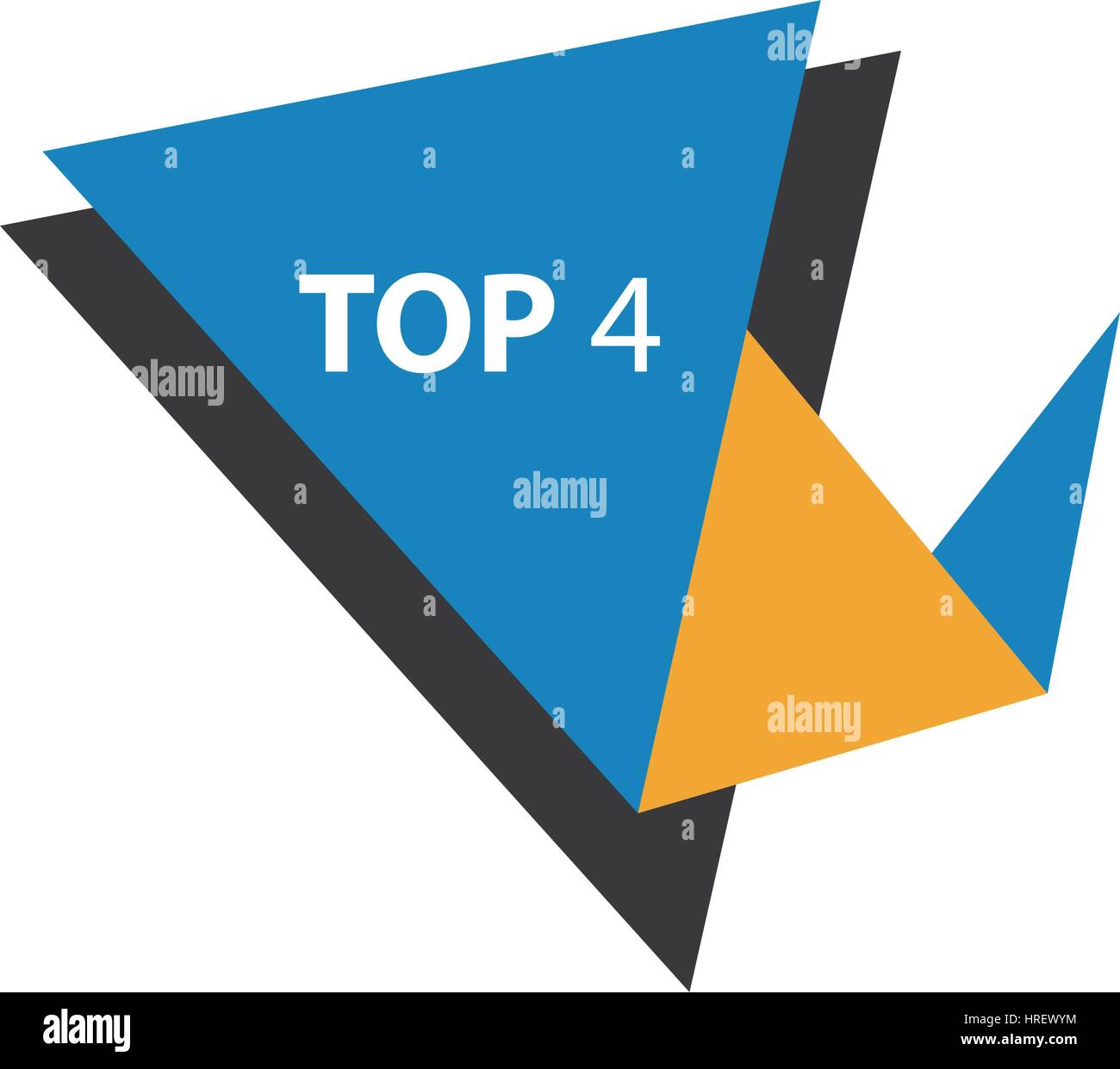 top4 Text in Label Blue, yellow, black Stock Vector Image & Art - Alamy