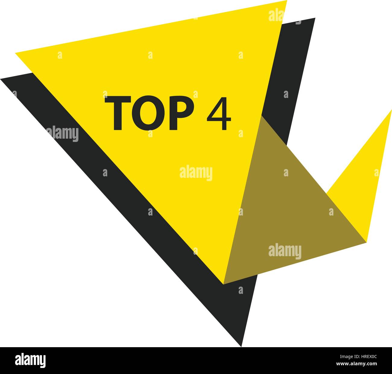 top4 Text in Label black, yellow Stock Vector Image & Art - Alamy