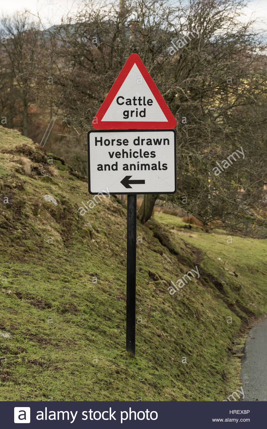 Cattle Grid Sign Stock Photos & Cattle Grid Sign Stock Images - Alamy