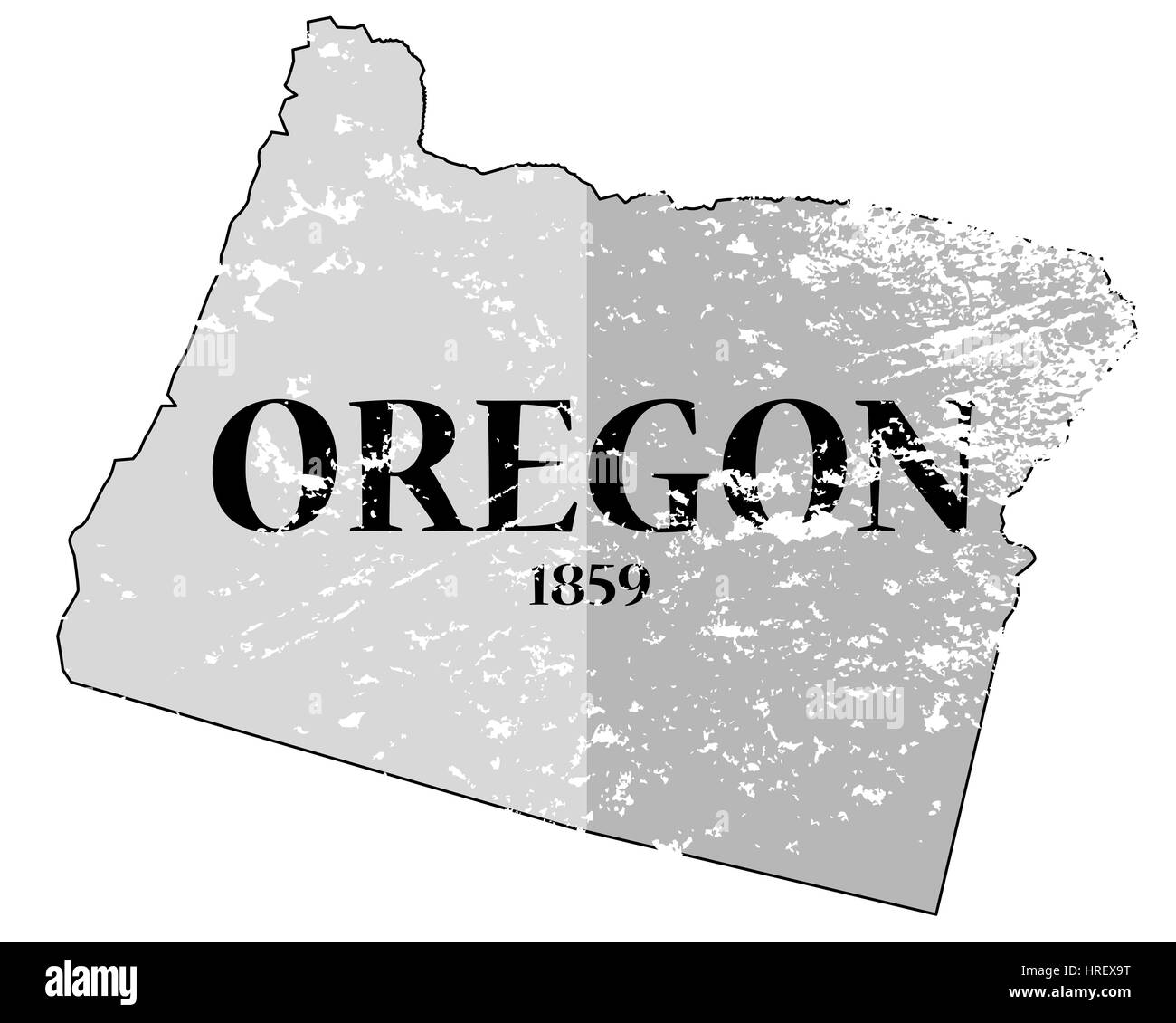 Oregon historic map Black and White Stock Photos & Images - Alamy