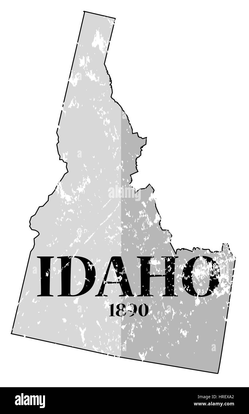 Map of idaho Black and White Stock Photos & Images - Alamy