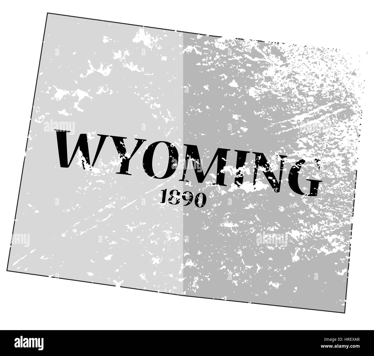 State of wyoming map usa Cut Out Stock Images & Pictures - Alamy