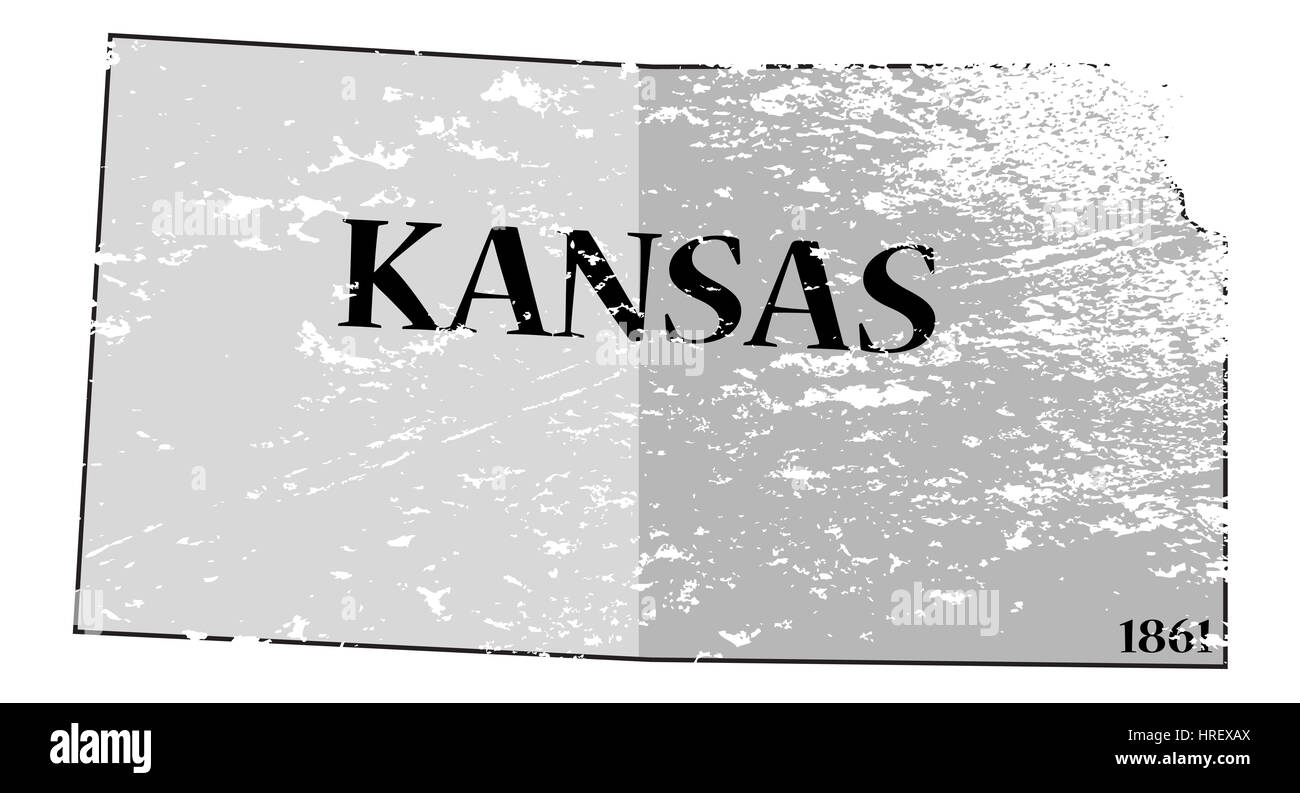 Old map of kansas hi-res stock photography and images - Alamy
