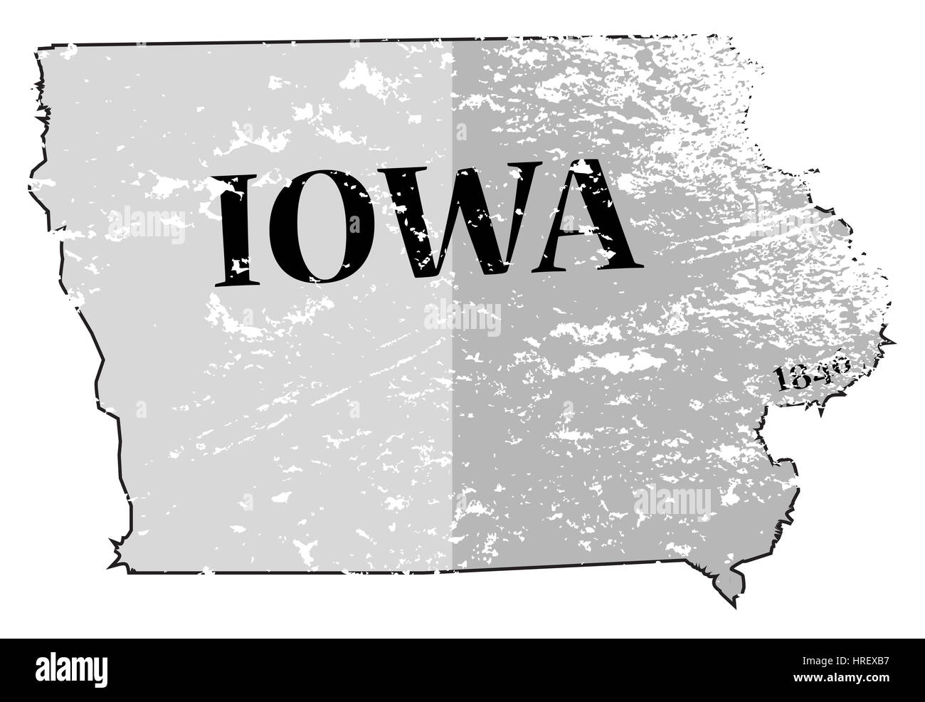 Iowa outline hi-res stock photography and images - Alamy