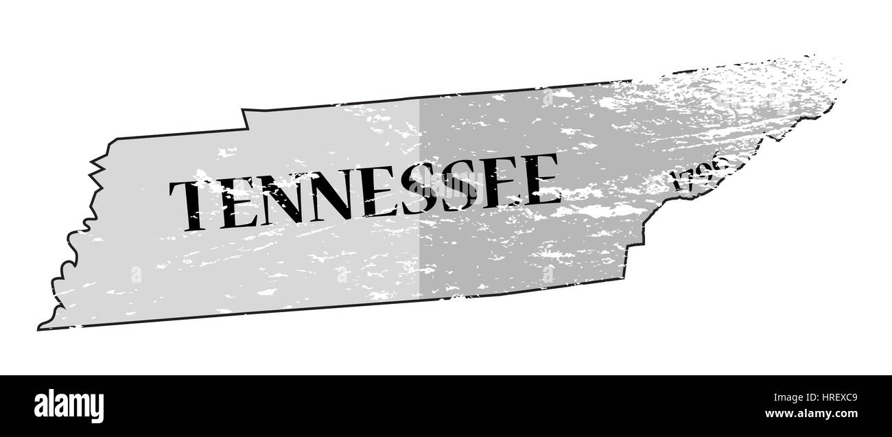 Map of tennessee state Cut Out Stock Images & Pictures - Alamy