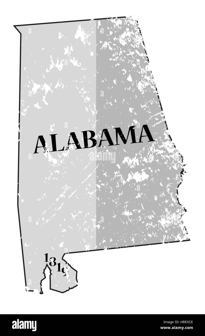 Alabama outline Black and White Stock Photos & Images - Alamy