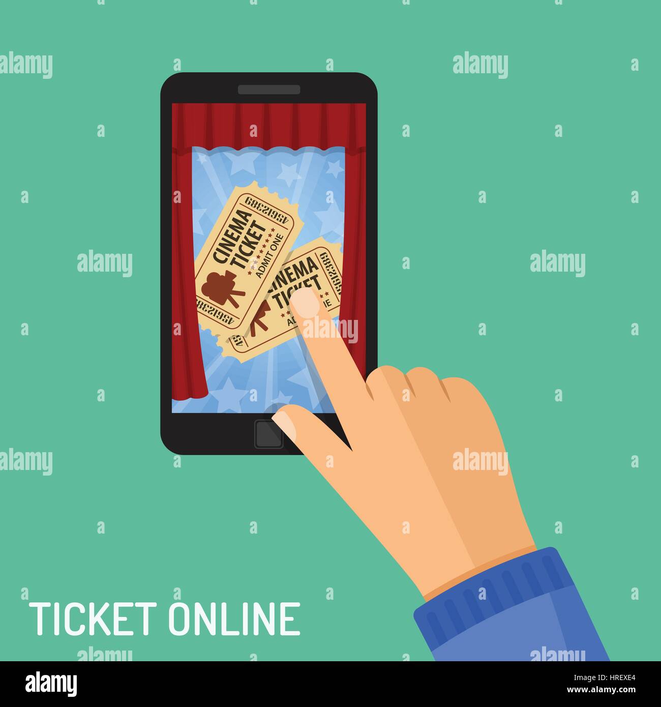 online cinema ticket order concept Stock Vector Image & Art - Alamy