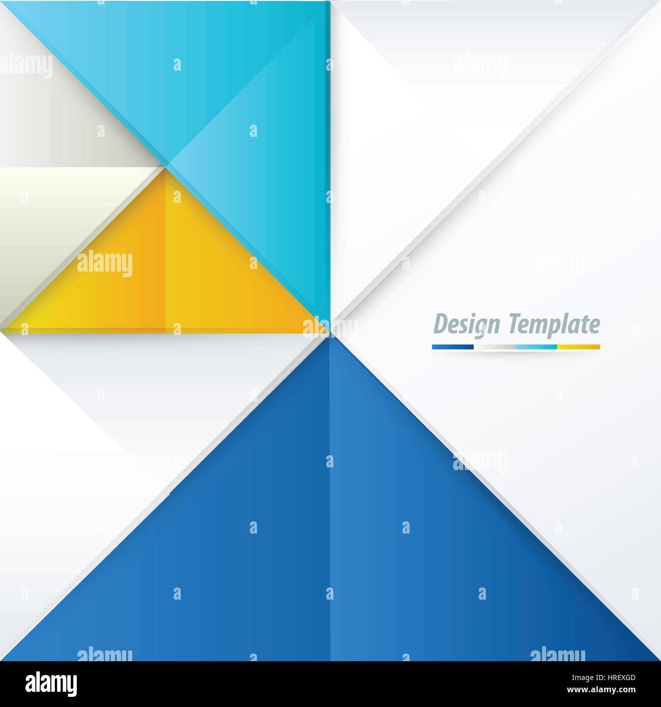Template Triangle Design Blue, yellow, blue Stock Vector Image & Art ...