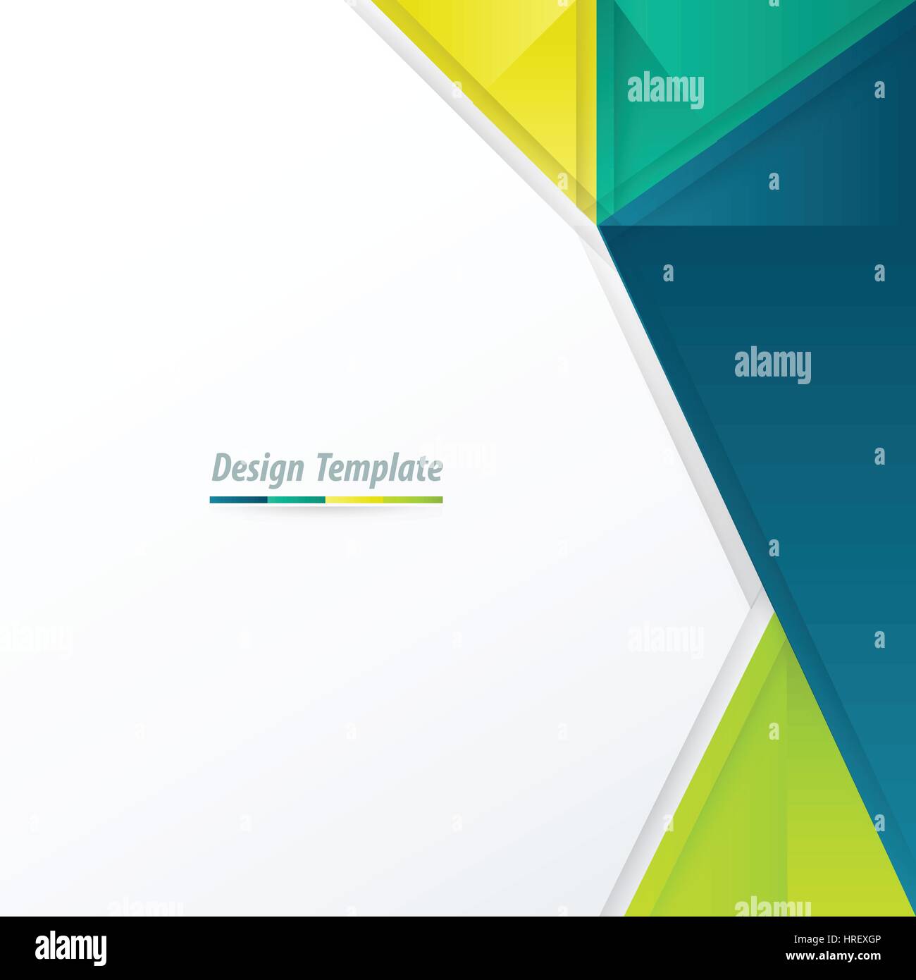 Template Design Triangle Green, yellow, blue Stock Vector Image & Art ...
