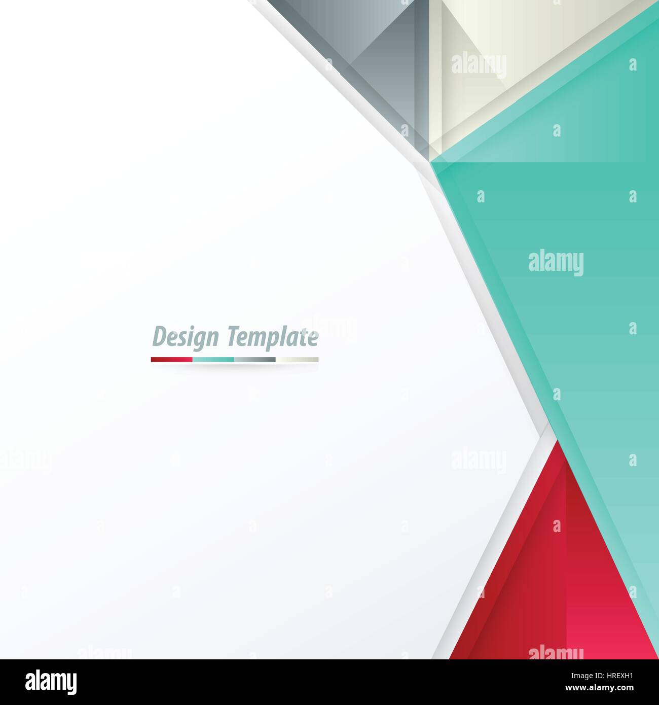 Template Design Triangle White, red, green, gray Stock Vector Image ...
