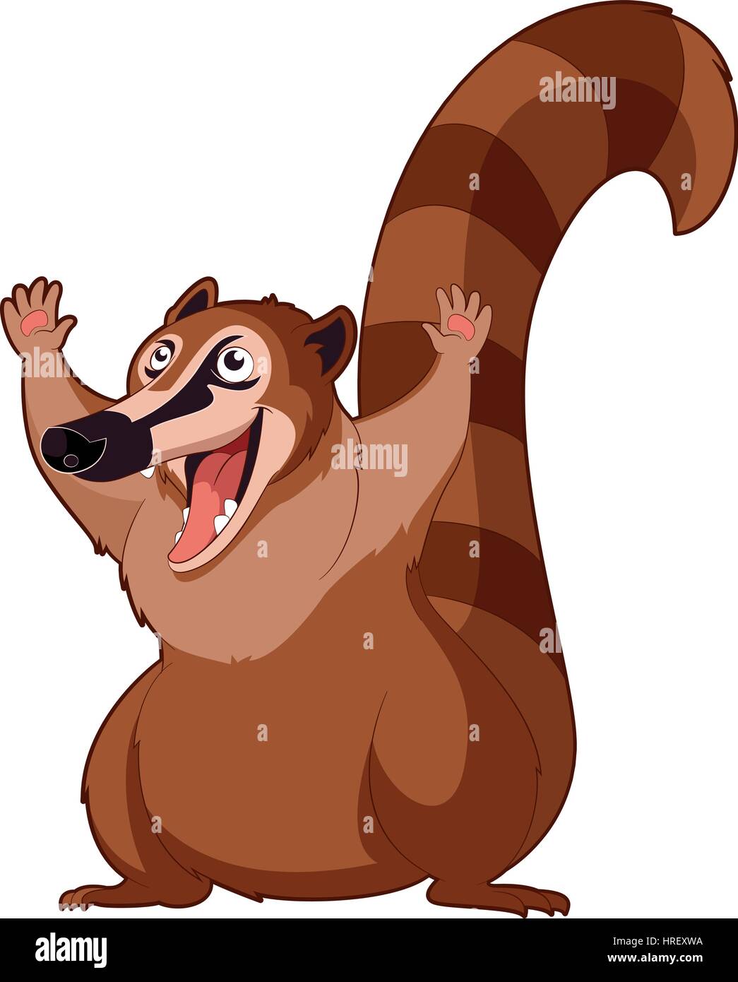 Cartoon smiling Coati Stock Vector Image & Art - Alamy