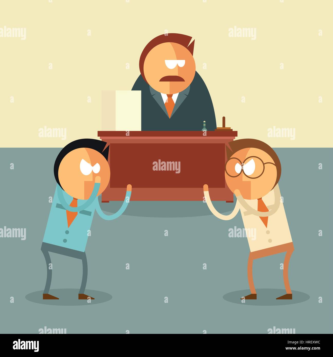Fighting of businessmen for their boss Stock Vector Image & Art - Alamy