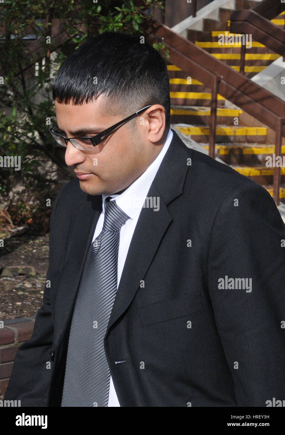 Dr Amirul Haque leaving Walsall Magistrates' Court, where he appeared ...