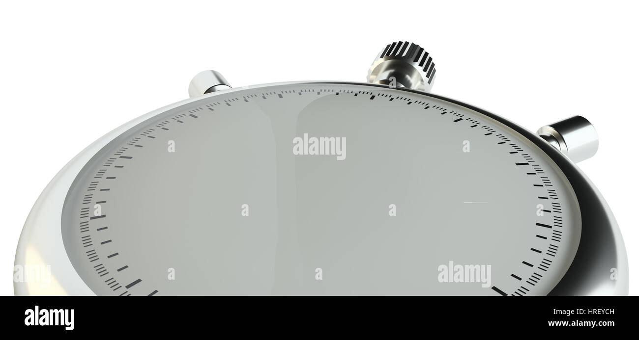 Stopwatch without numbers. Isolated on white background. 3d ...