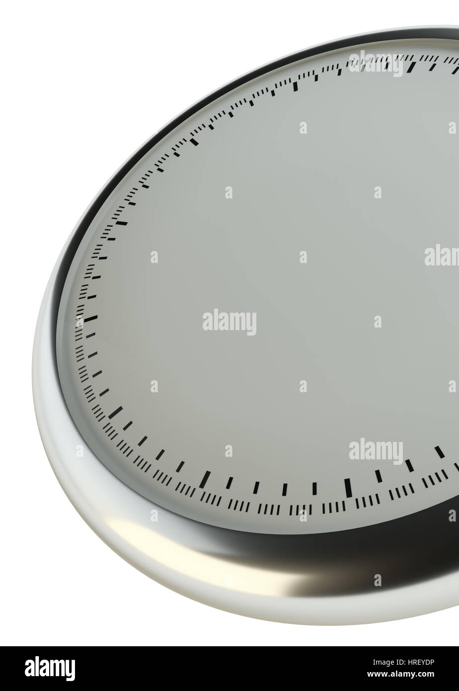 Clock face without numbers and arrows. Isolated 3D rendering on white ...