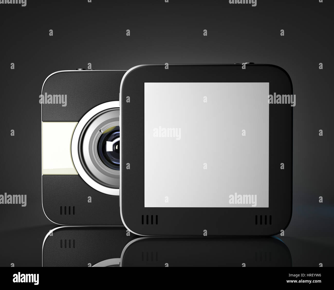 Squared photo camera with empty space for your picture or text. 3D ...