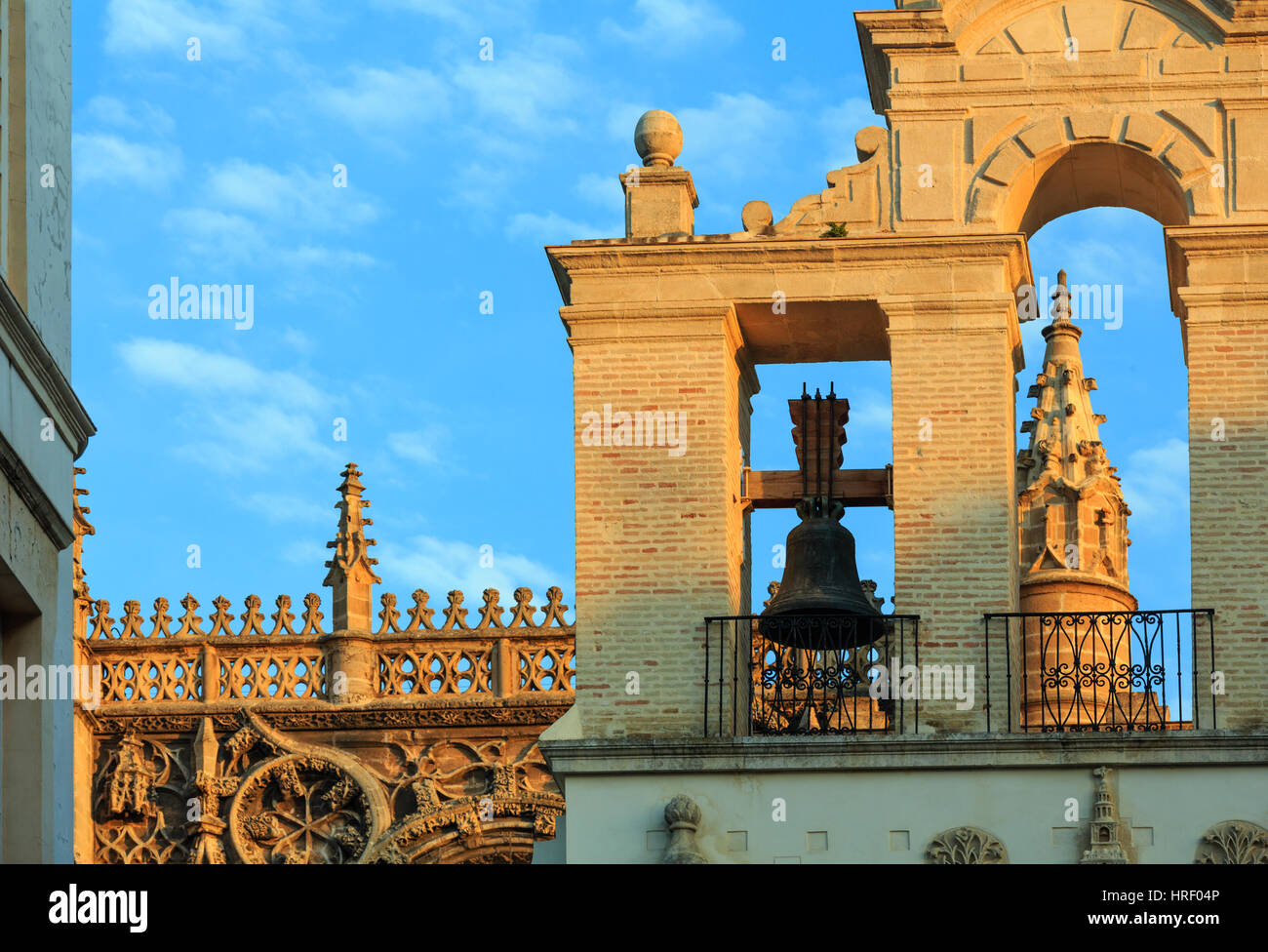 Seville Cathedral (or Cathedral of Saint Mary of the See) top view on ...