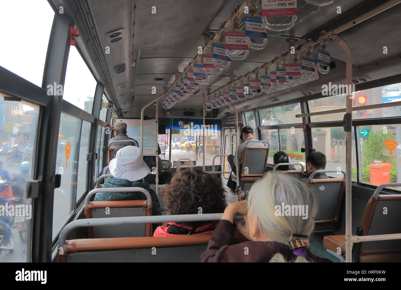 People travel by local bus in Hanoi Vietnam Stock Photo - Alamy
