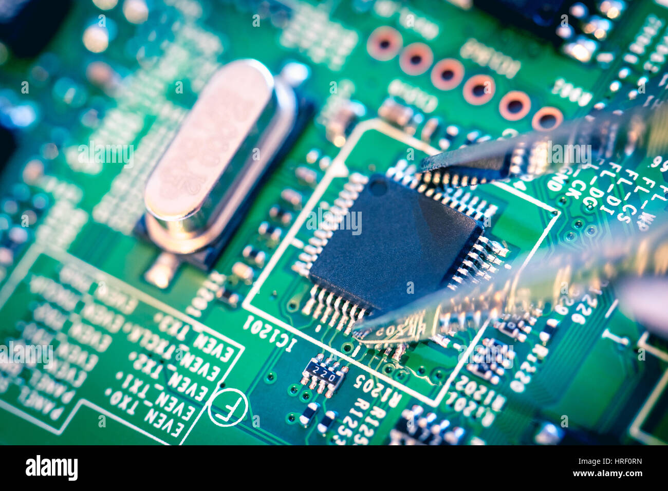 Close up of electronic circuit board Stock Photo - Alamy
