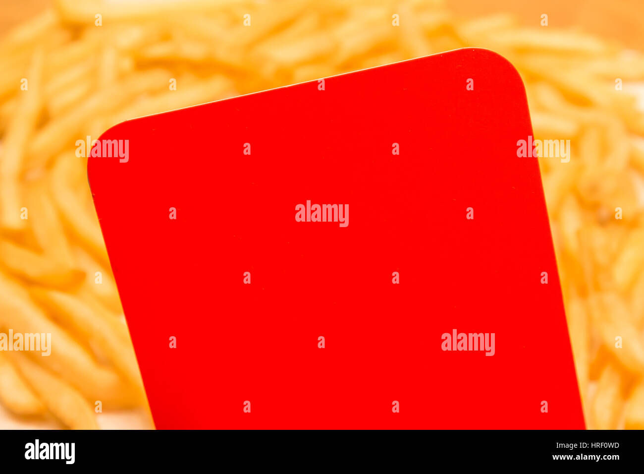 Red Card for Junk Food Stock Photo - Alamy