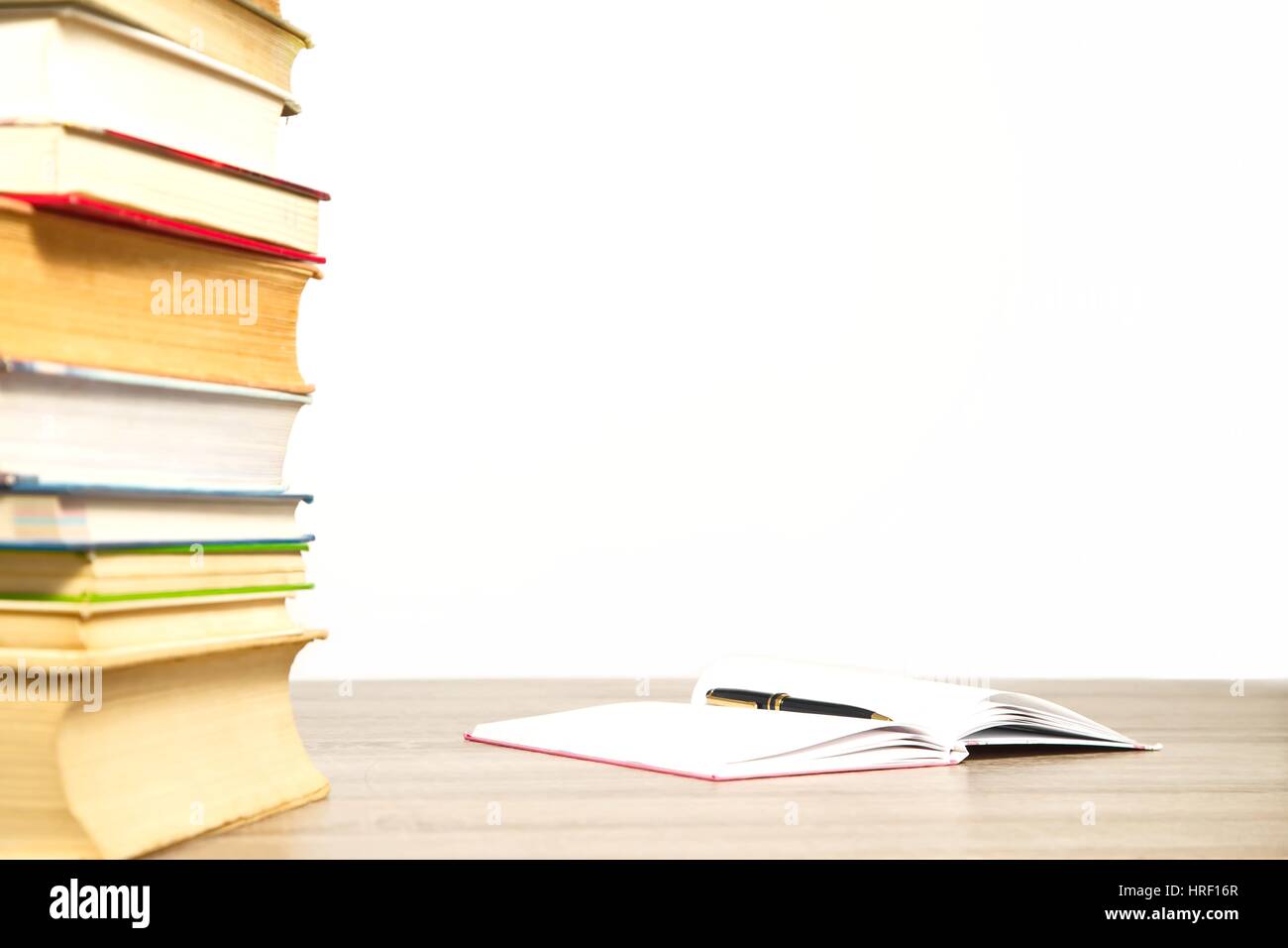 Stack of books with message Stock Photo - Alamy