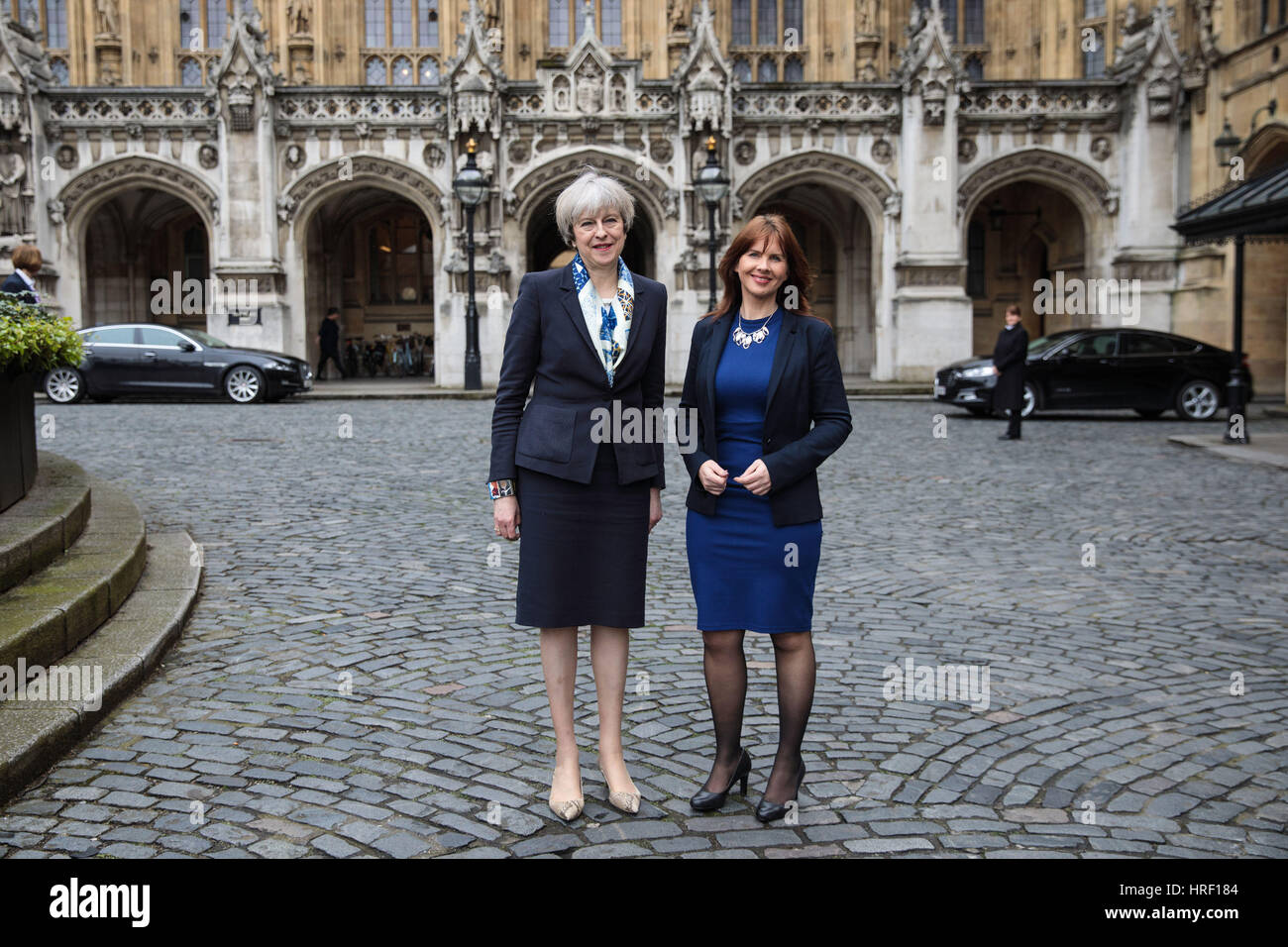Prime Minister Theresa May talks with newly elected Copeland MP Trudy ...