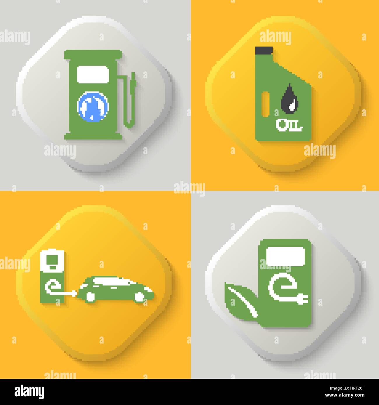 Four clean energy set Stock Vector Images - Alamy