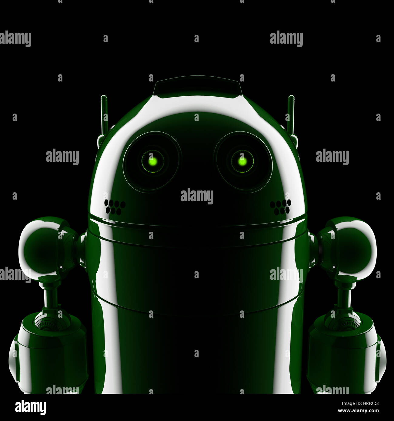 Android silhouette. On black background Stock Photo - Alamy