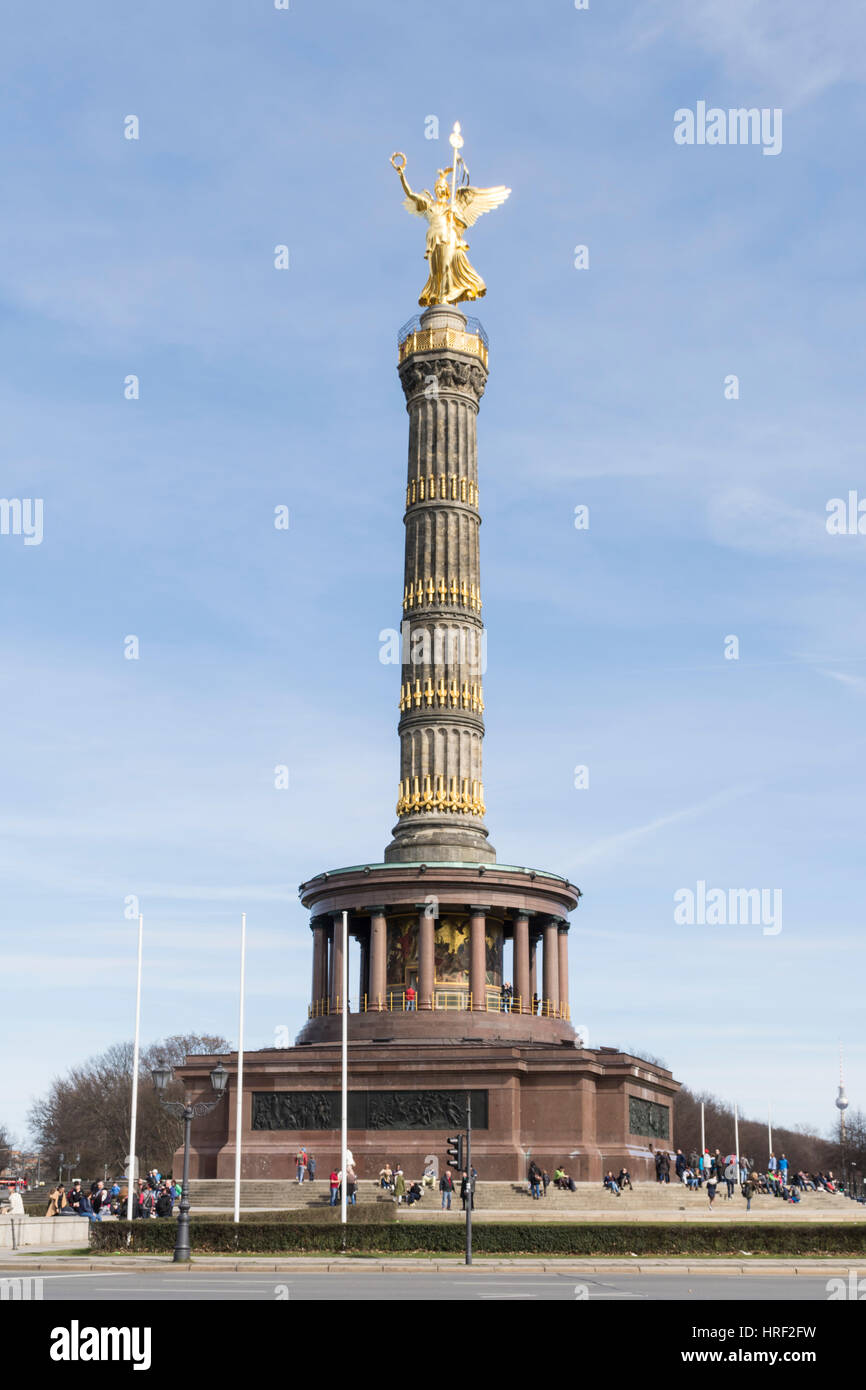 Berlin Victory Column (Siegessaule) in Tiergarten park, Berlin, Germany ...