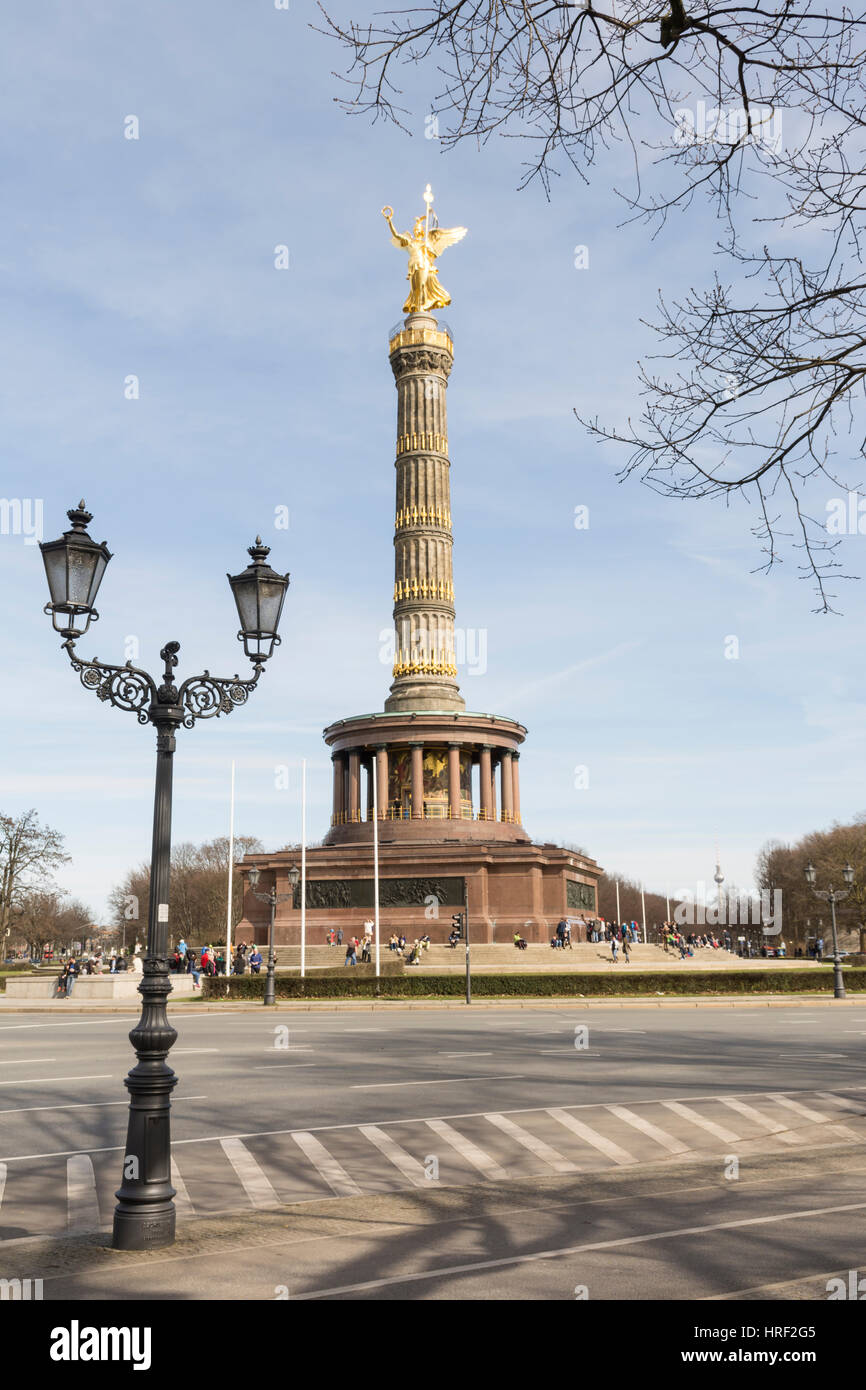 Berlin Victory Column (Siegessaule) in Tiergarten park, Berlin, Germany ...