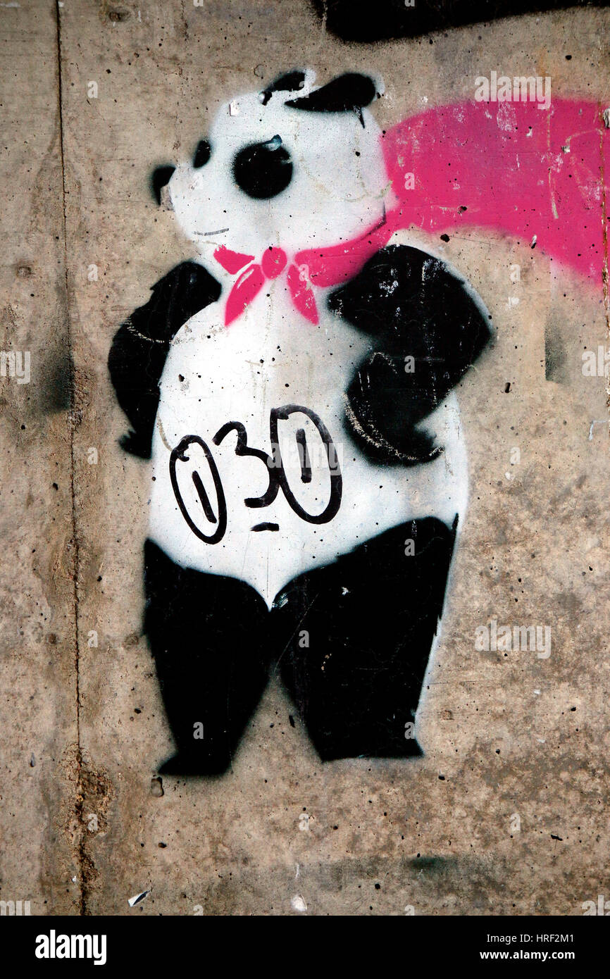 Graffity: Panda, Berlin Stock Photo - Alamy