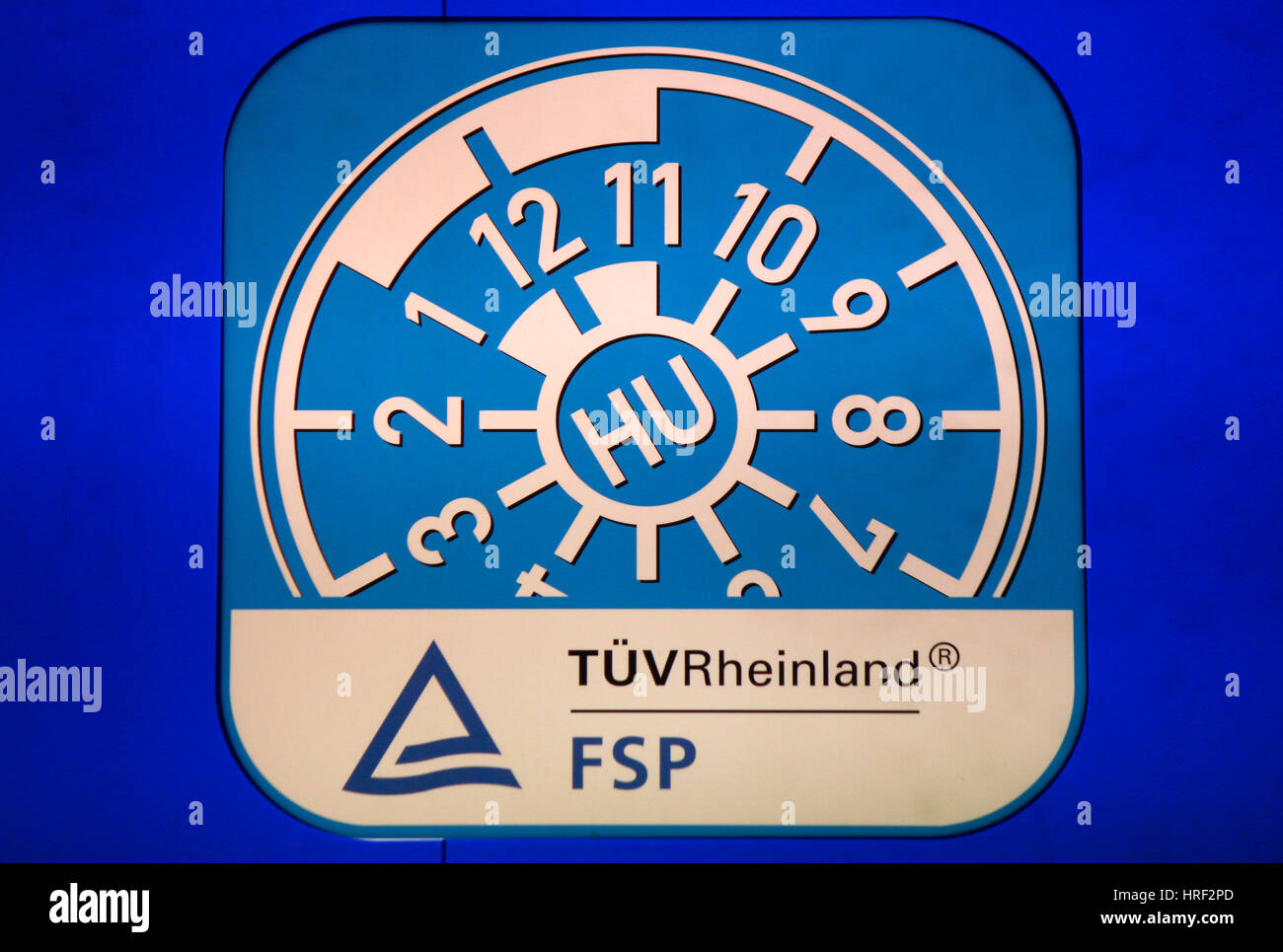 das Logo der Marke/ the logo of the brand "TUEV" und "FSP", Berlin ...