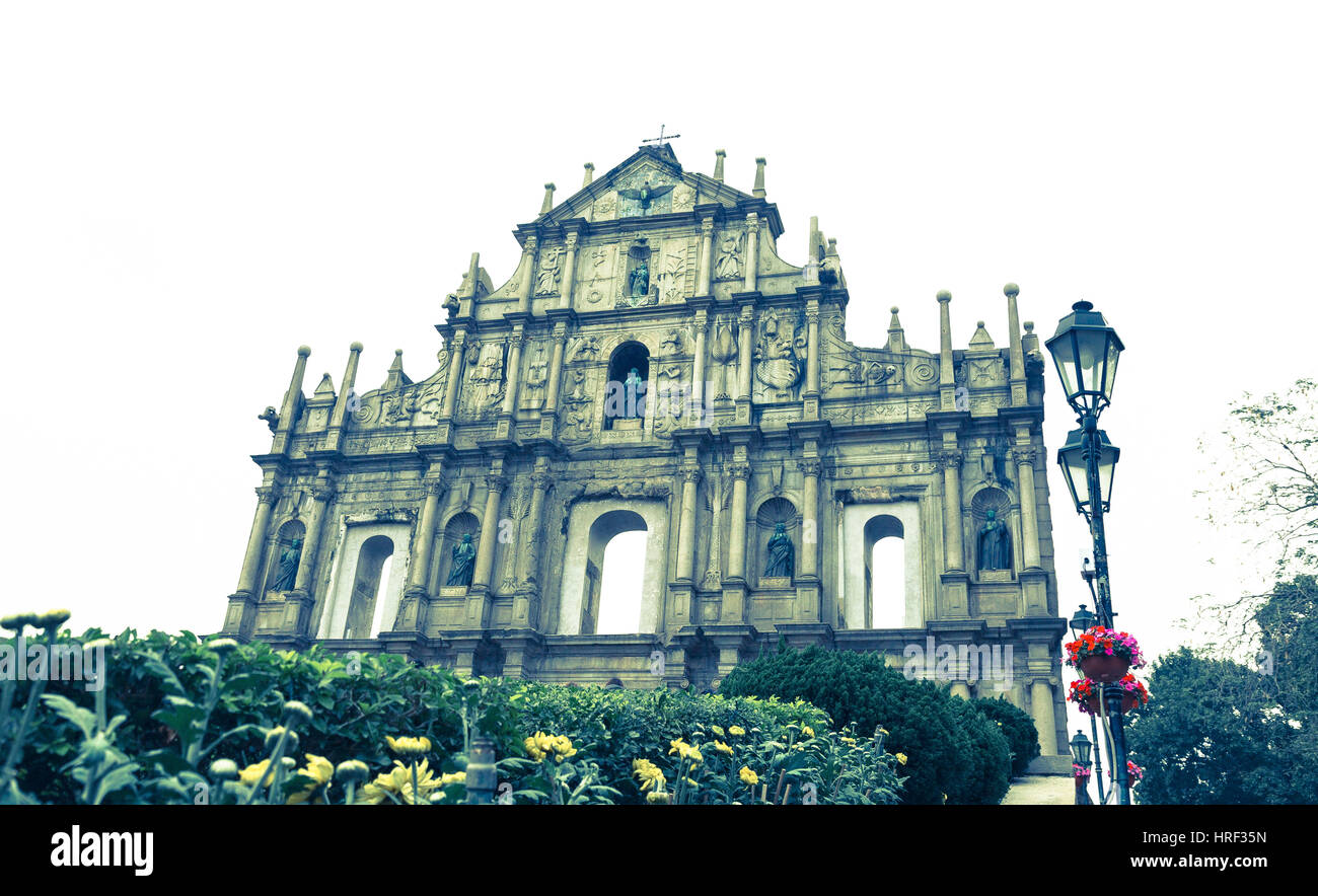 Ruin of St. Paul's church in Macau China Stock Photo - Alamy