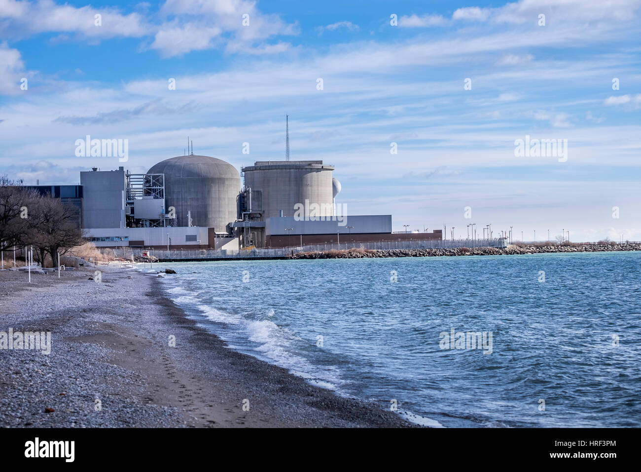The Pickering Nuclear Power Plant as seen from the Beachfront Park in ...