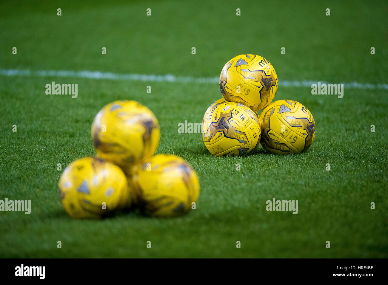 Footballs stacked stadium hi-res stock photography and images - Alamy